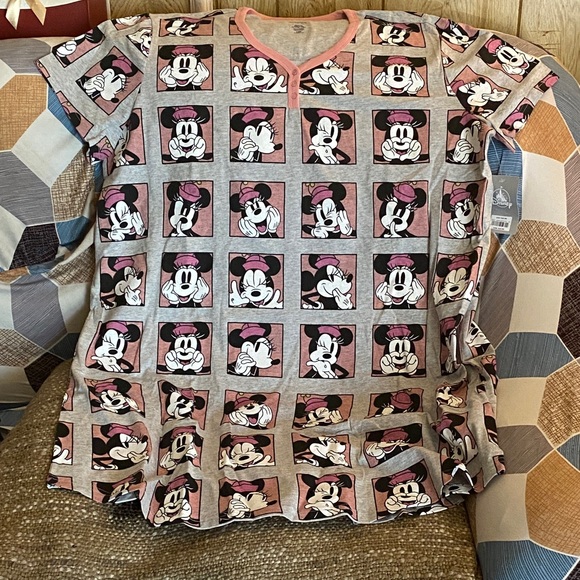 Disney | Intimates & Sleepwear | Disney Pink And Gray Minnie Mouse ...